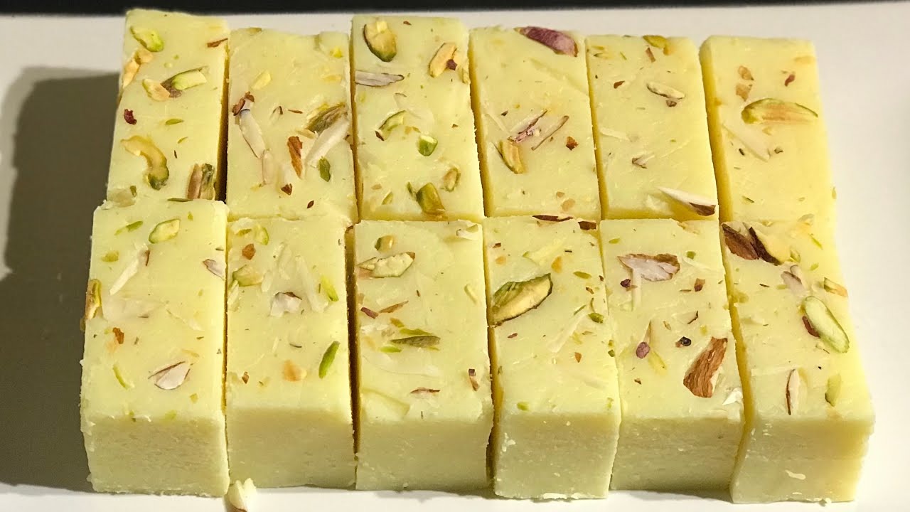 बर्फी मिठाई बनाने की रेसिपी हिंदी में । Barfi mithai recipe in Hindi